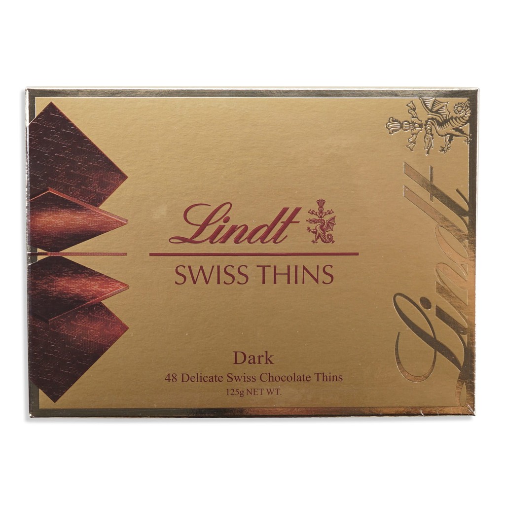 LINDT SWISS DARK CHOCOLATE THINS 125G | Shopee Singapore