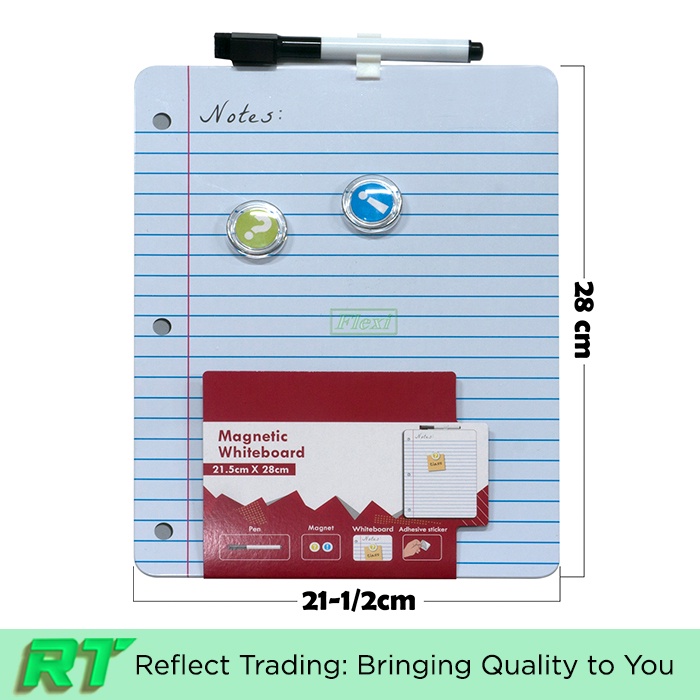 Magnetic Whiteboard with Lines for To-do's, with Free Magnets, Markers ...