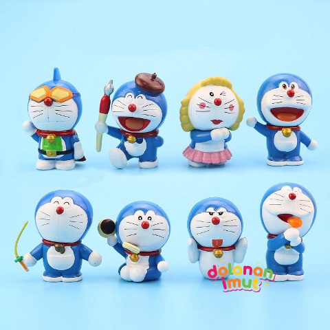 Doraemon Type E Figure Set Of 8 Toys Miniature Display Topper ...