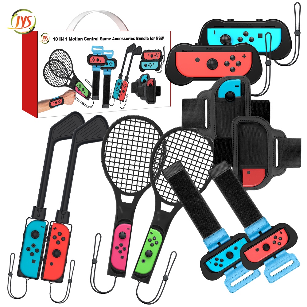 10 In 1 Switch OLED Game Accessories Set NS Joycon Controller Somatosensory Sports Suit Handle ...