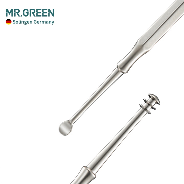 MR.GREEN Double End Ear Pick 360° Spiral Massage Ear Wax Remover ...