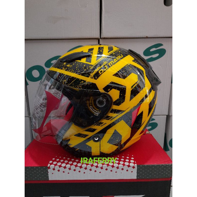 Kyt dj maru helmet series 16 crimson yellow black | Shopee Singapore