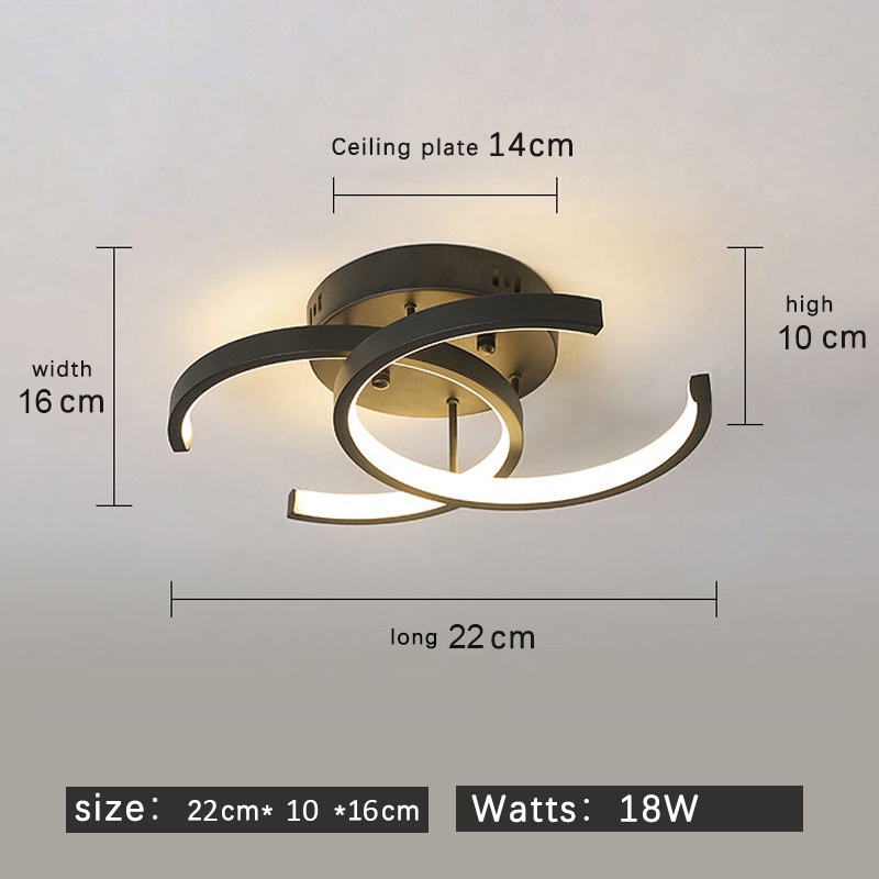 3 Color LED Ceiling Light Lamp Chandelier Pendant Light Nordic Modern ...