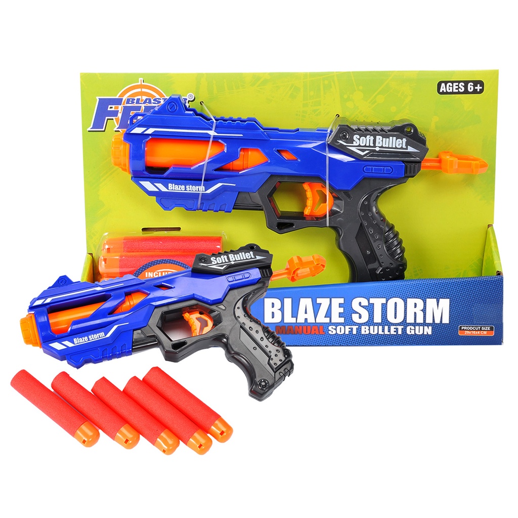 FERZ Blade Storm Blaster, Blaze Storm Manual Soft Bullet Gun Toy ...