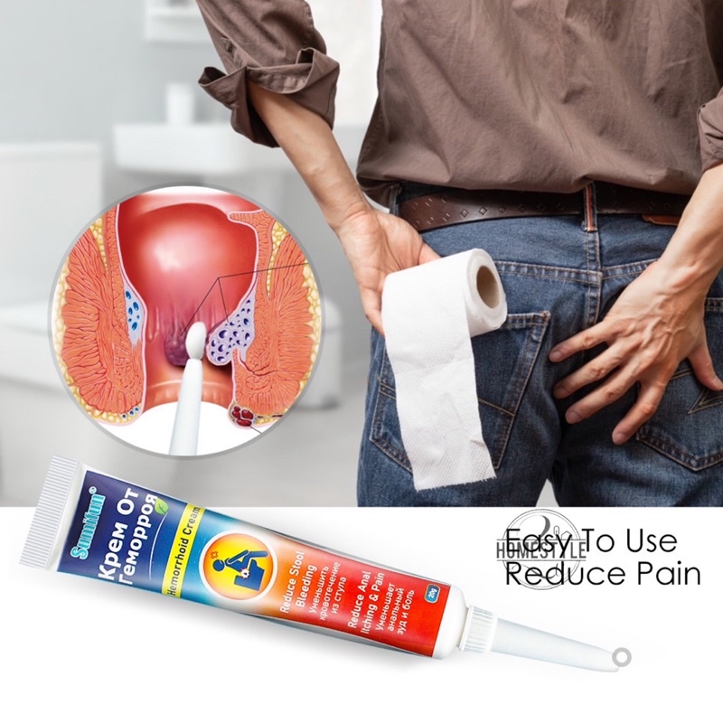 Sumifun Hemorrhoid Cream Antibacterial Herbal Hemorrhoids Buasir Cream ...