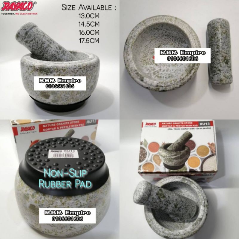 LESUNG BATU / GRANITE STONE MORTAR AND PESTER | Shopee Singapore
