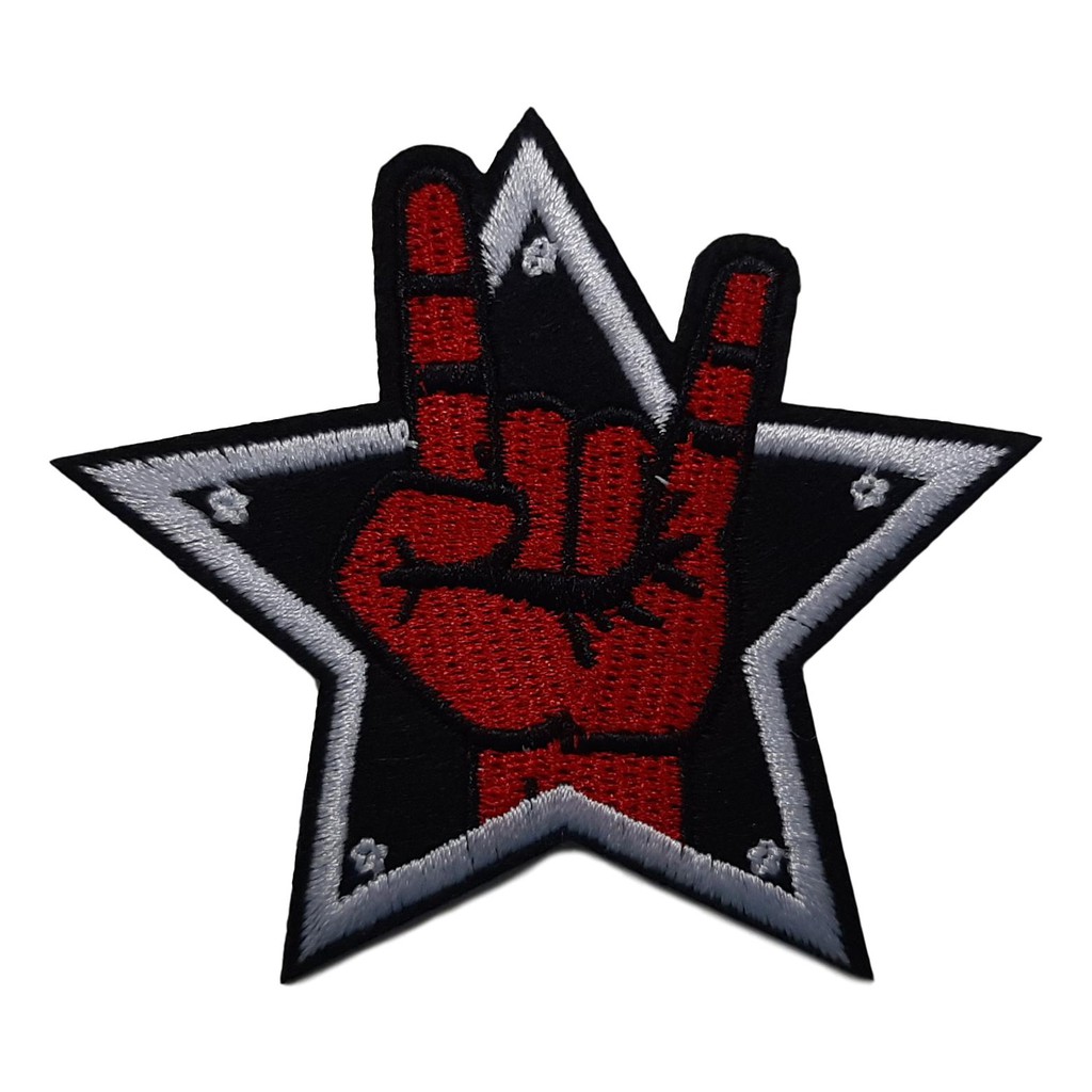 Hand Sign Iron On Patch Handsign Scrapbook Embroidery Rapper Hip Hop ...