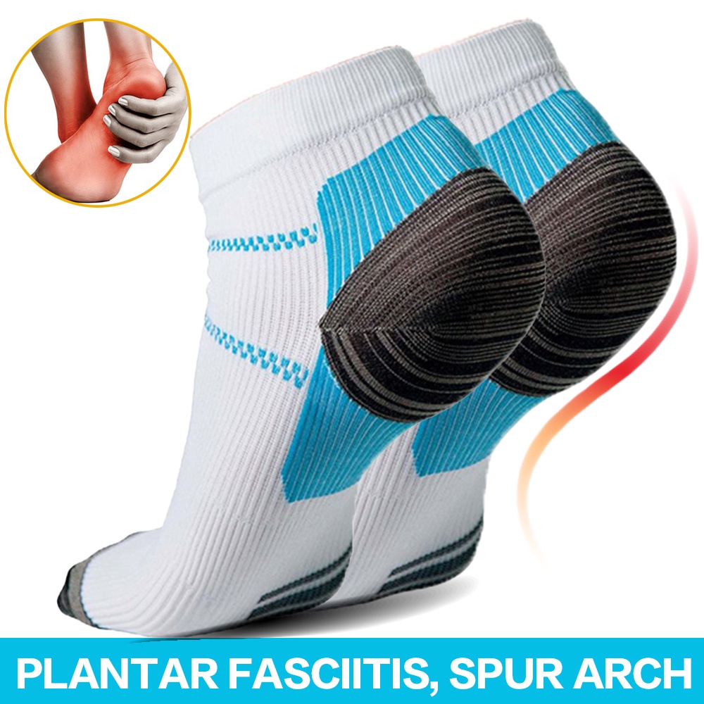 Unisex Foot Compression Sock Anti-Fatigue Plantar Fasciitis Insoles ...