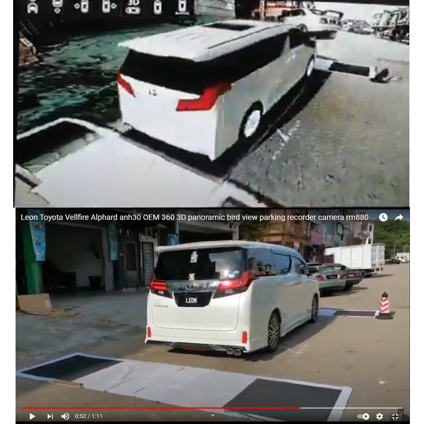 LEON Toyota Alphard ANH30 Vellfire OEM 360 3D Panaromic Bird View Night ...