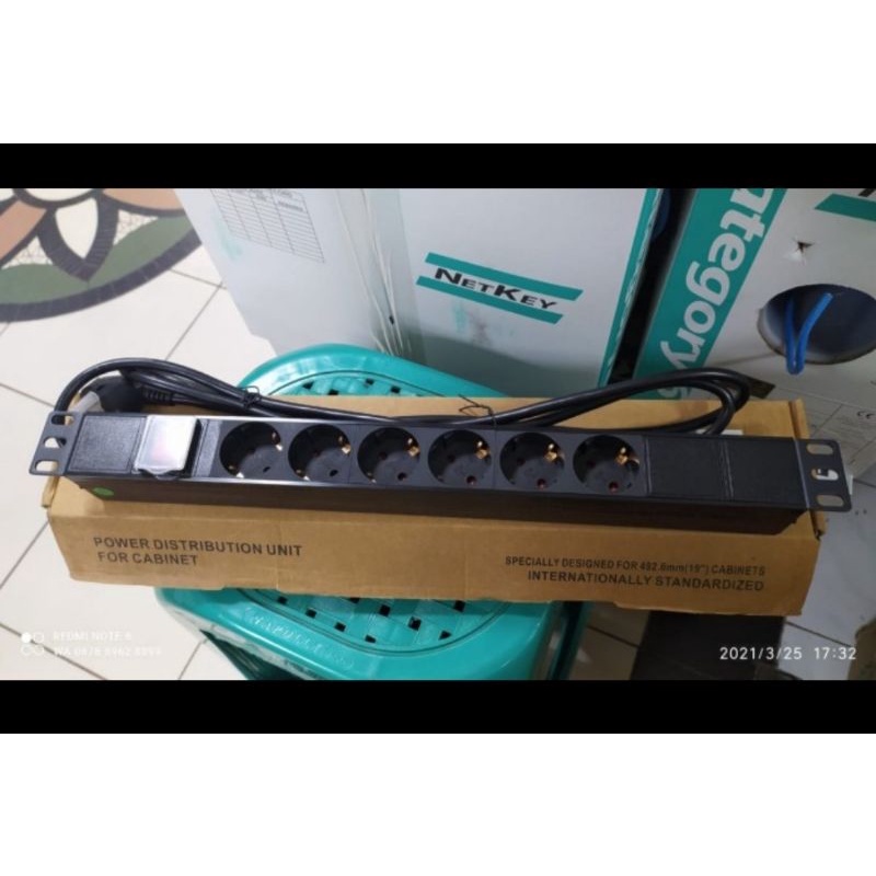 Pdu 6-PORT RACKMOUNTED 19INCH 1U POWER Distribution UNIT | Shopee Singapore