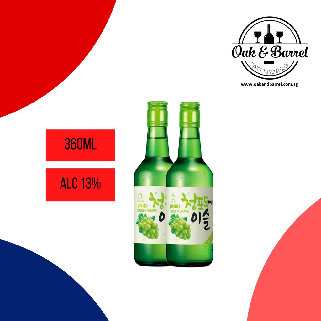 (Bundle of 2) Jinro Green Grape Soju 360ml | Shopee Singapore
