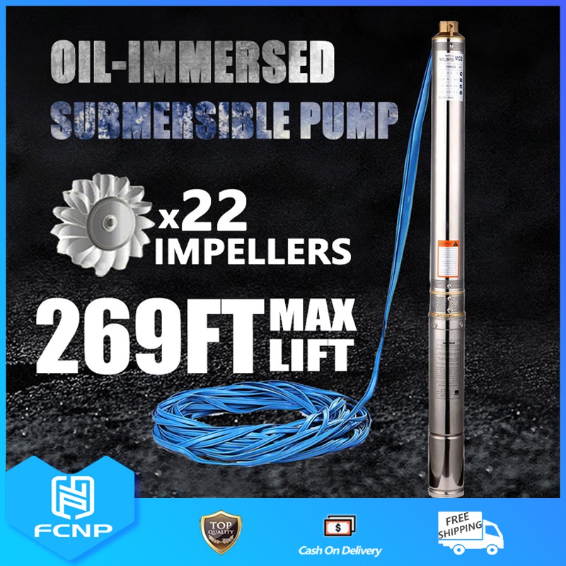 Submersible Pump 2.5Inch Water Pump Pure Copper Interface Submersible ...