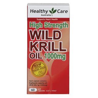 Healthy Care Wild Krill Oil 1000mg 60 Soft Capsules May 2024 ...