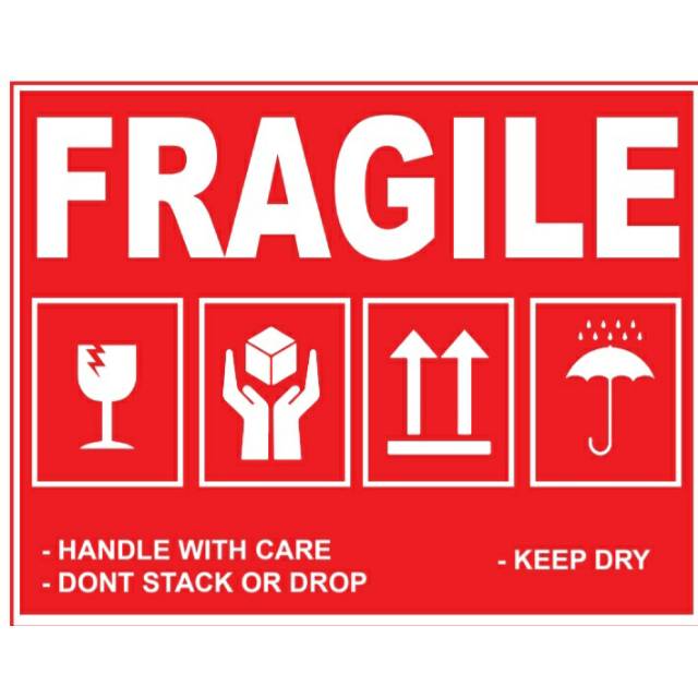 Fragile STICKER/BREAKING STICKER SIZE 7 X 55 CM. | Shopee Singapore