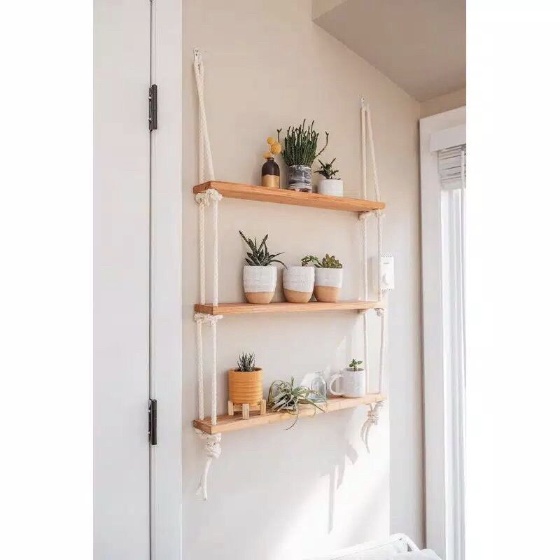 KAYU Pine Wood MACRAME Rack 046 | Shopee Singapore