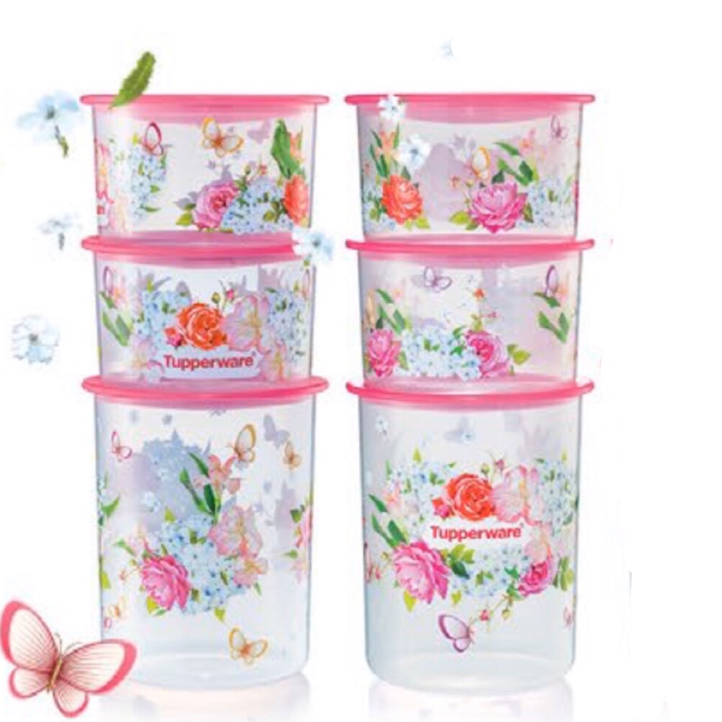 Tupperware Spring Garden One Touch Set 6pcs | Shopee Singapore