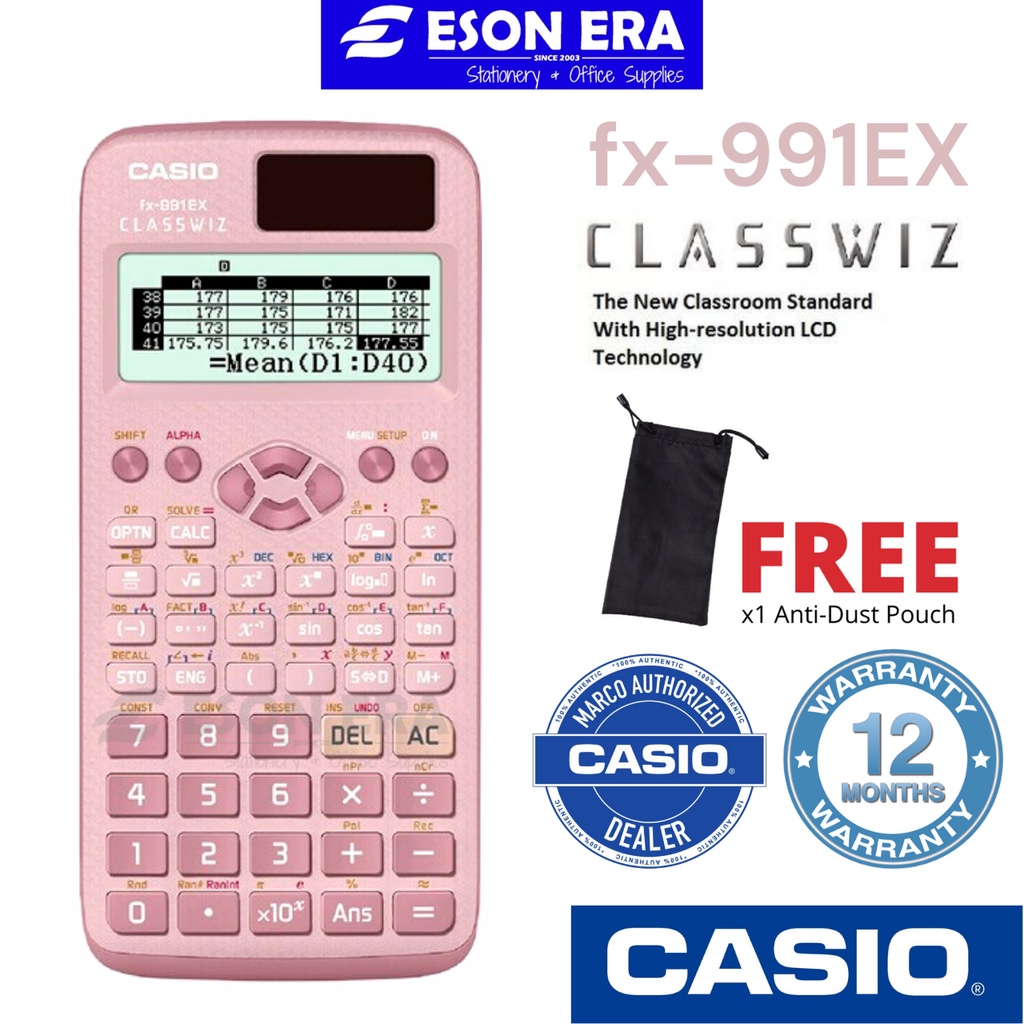 Casio Scientific Calculator fx-991EX-PK Pink Classwiz | Shopee Singapore