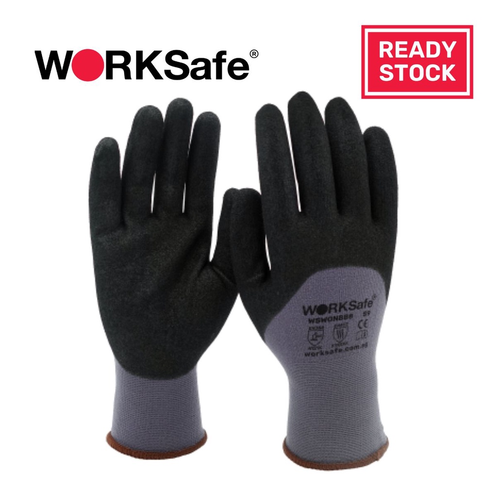 Worksafe N888 Nitrile Microfoam Palm Coated Nylon Liner Heat-Resistant ...