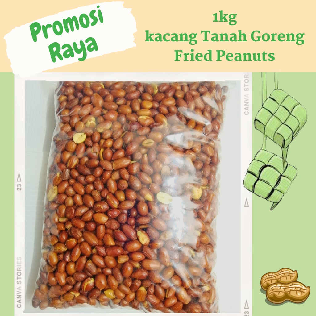1kg Rangup Fried Peanut No Salt/1kg Crispy Fried No Salt Peanuts/Salted ...
