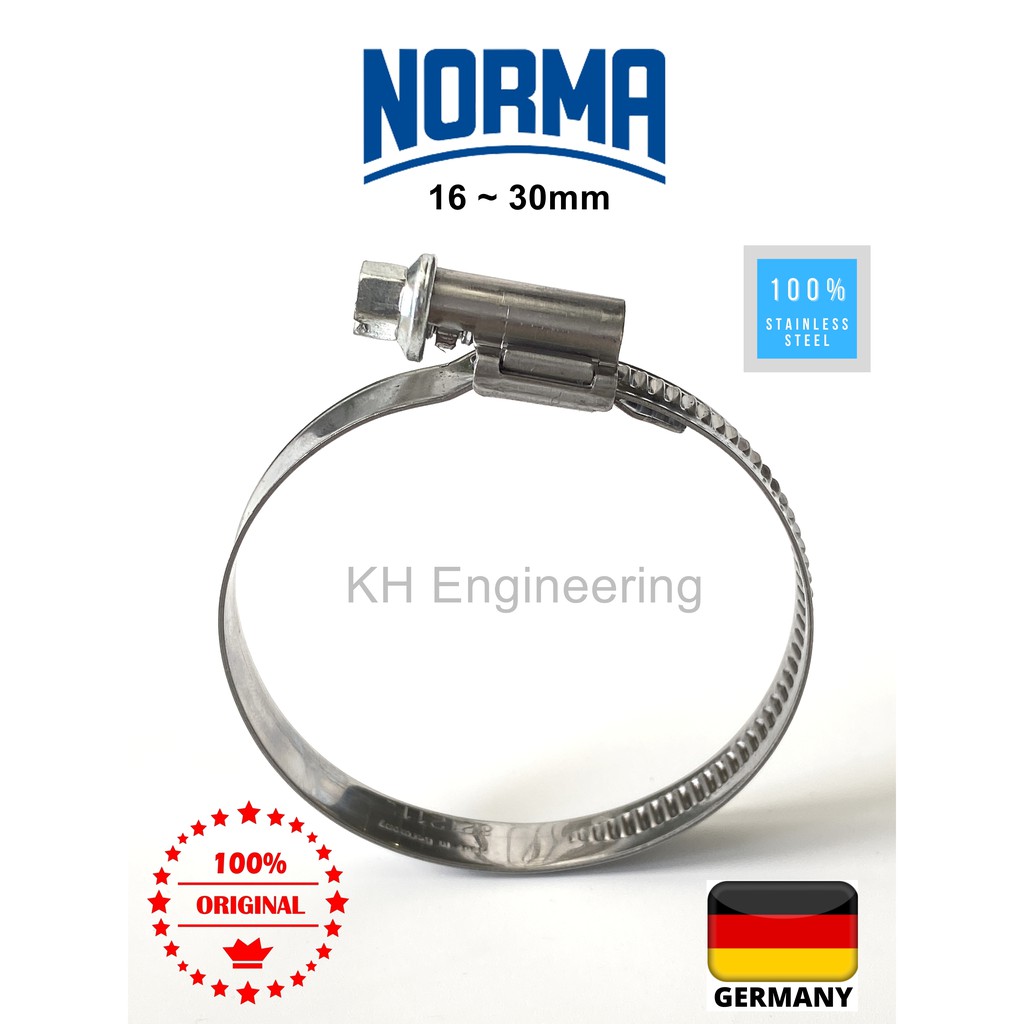 NORMA TORRO Hose Clamp Hose Clip Paip Air [16 - 30mm] Stainless Steel ...