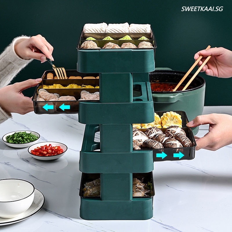 Steamboat Food Organiser/Hot Pot Storage Organizer/Vegetable Plate ...