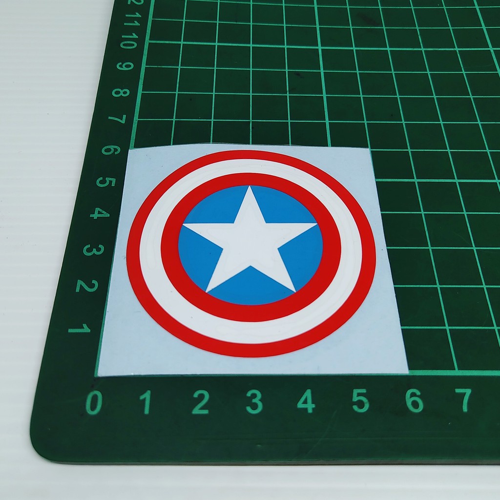Captain America Logo Cutting Sticker 5x5cm | Shopee Singapore
