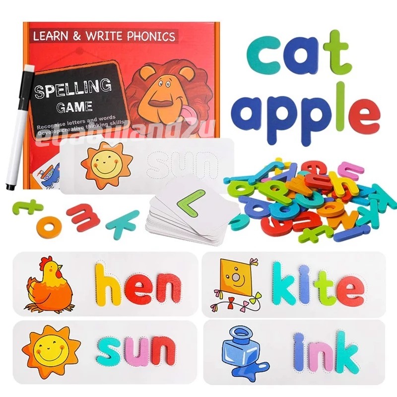 Early Learning Flash Card Words Jumble Learn & Write Phonics Alphabet ...