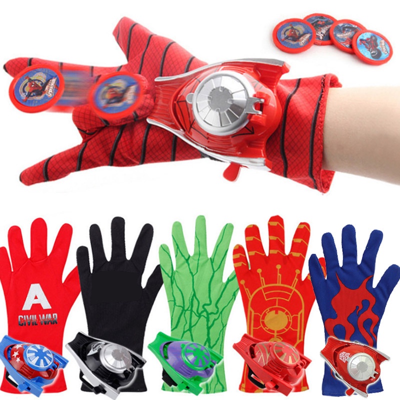 Spiderman Iron Man Launcher Hulk Glove Launcher Toy Avengers Marvel ...