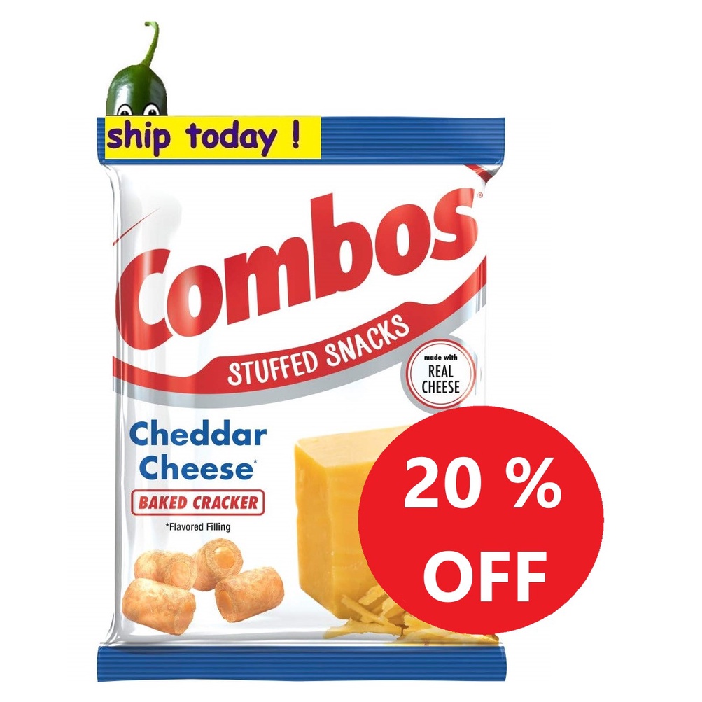 Combos Cheddar Cheese Baked Crackers 6.30 oz / 178 g combo Cracker made ...