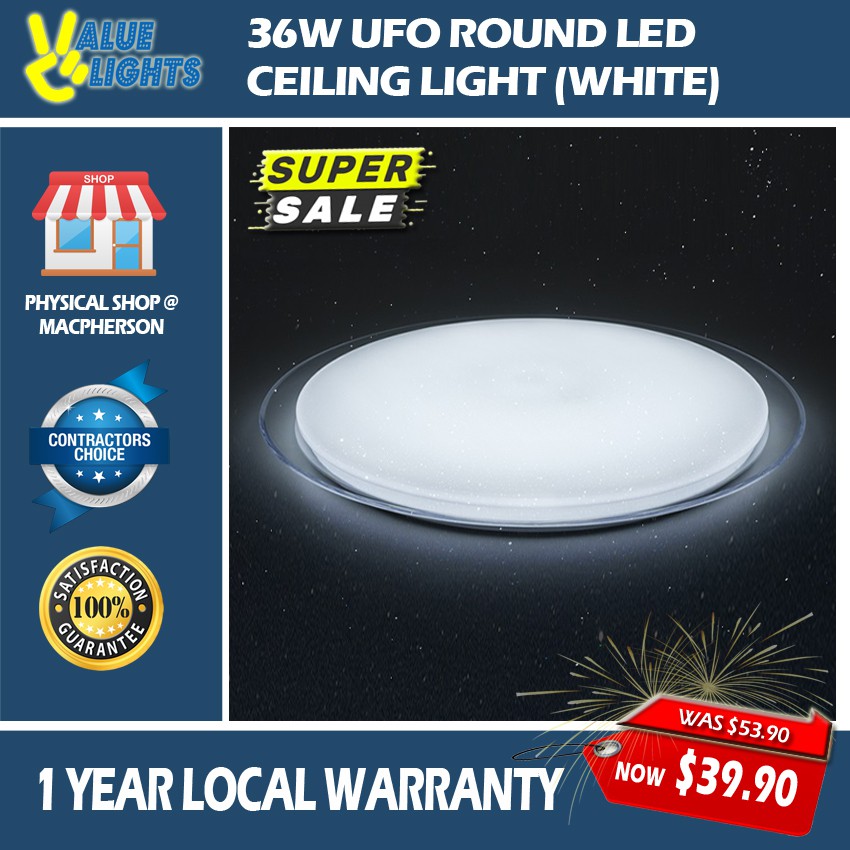 Super Sale 36W UFO LED Ceiling Light Daylight White Super Bright ...