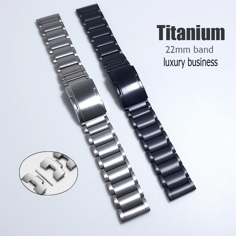 Full Titanium Strap 22mm for Huawei GT2 GT3 Pro 46mm Titanium Band for ...