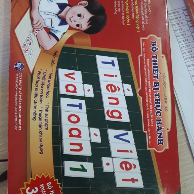 Grade 1 Math and Vietnamese practice equipment set (detailed according ...
