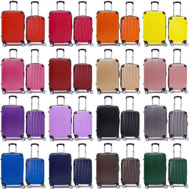 Travel luggage bag plain ABS material suitcase 20INCH or 24INCH Beg ...