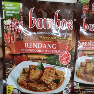 Bamboe rendang-instant spices Indonesian rendang curry paste | Shopee ...