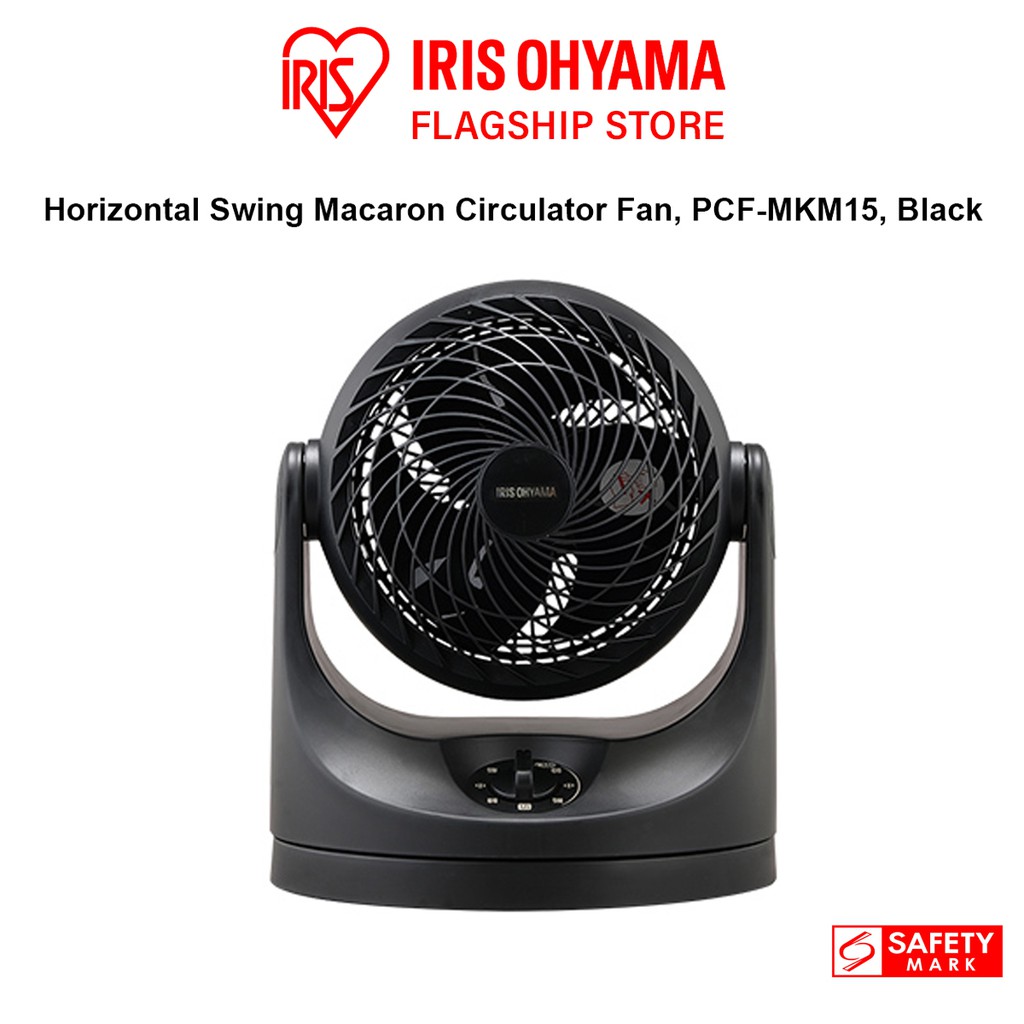 IRIS Ohyama Compact 6" Circulator Macaron Horizontal Swing type, PCF-MKM15 Black | Shopee Singapore