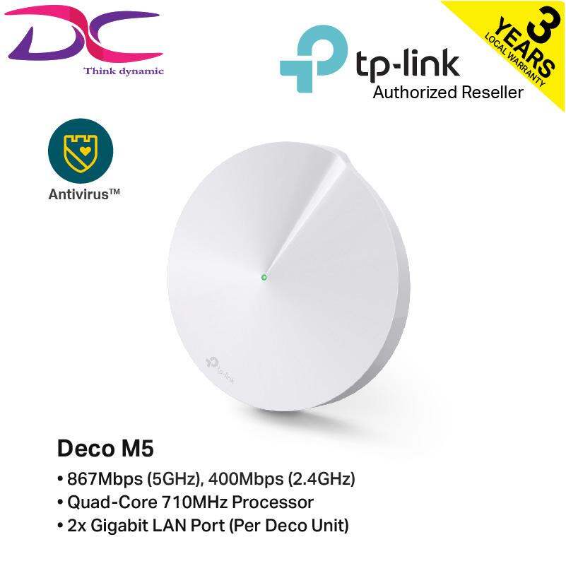 TP-LINK Deco M5 (1-pack) AC1300 Dual Band Gigabit MU-MIMO WiFi Mesh Router (Whole Home Mesh WiFi ...