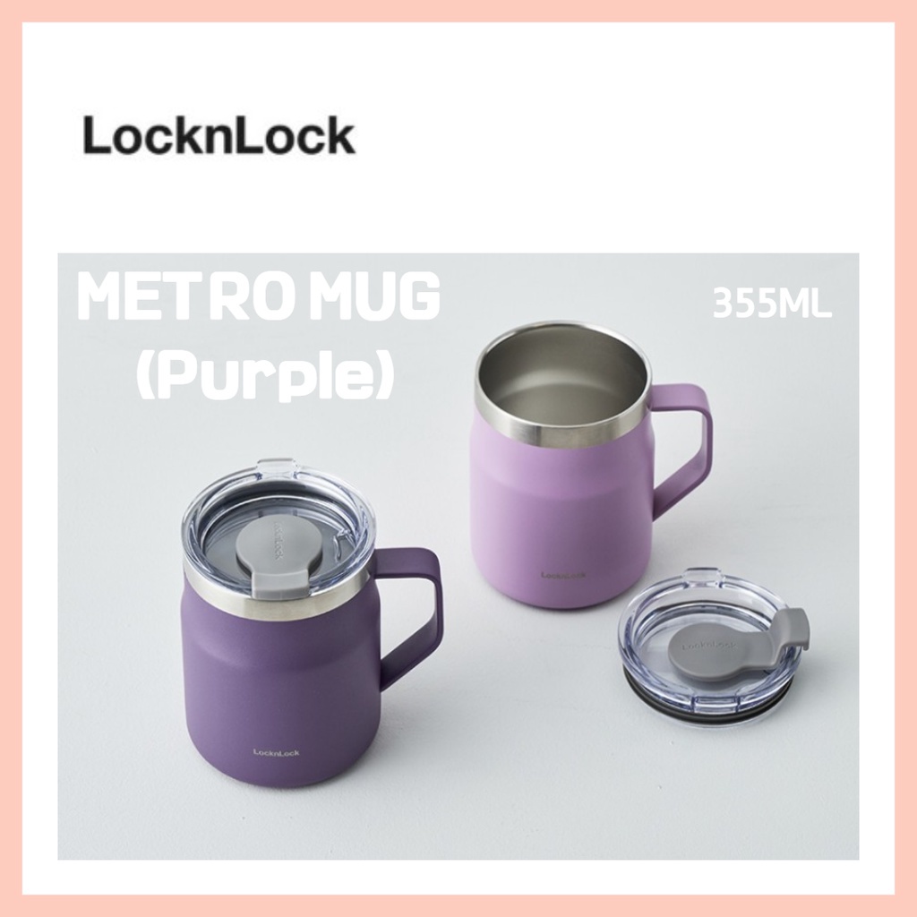 [LocknLock] Metro Mug Tumbler / Purple Edition (355ml) / Stainless ...