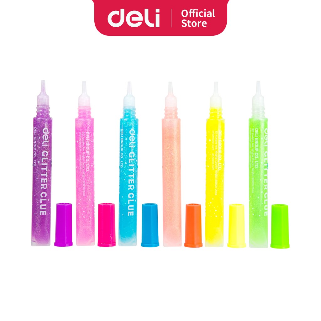 Deli Neon Glitter Glue (12ml) EA71301 | Shopee Singapore