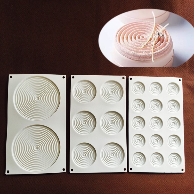 2/6/15 Cavity Silicone Mosquito Circles-shaped Mousse Cake Mold 3D ...