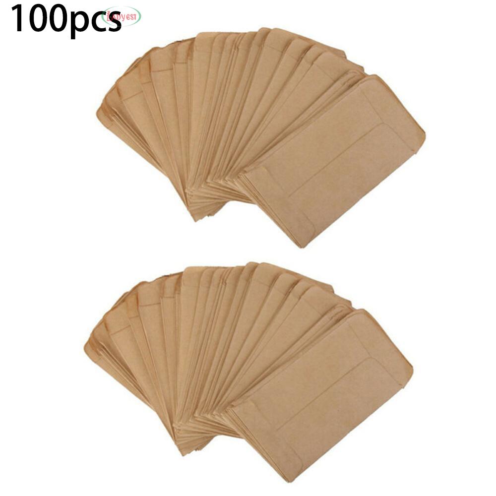 ⭐ New Arrival⭐ 100 PCS Seed Envelopes Kraft Seed Paper Bags Mini Coin ...