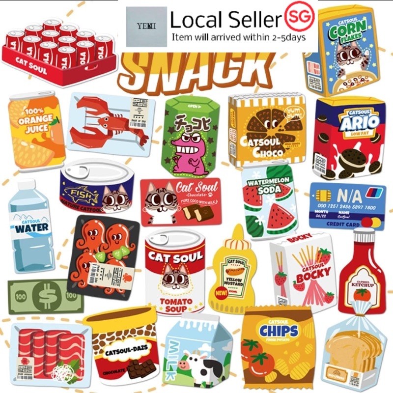 【SG Stock 】luggage sticker snacks sticker large sticker laptop sticker ...