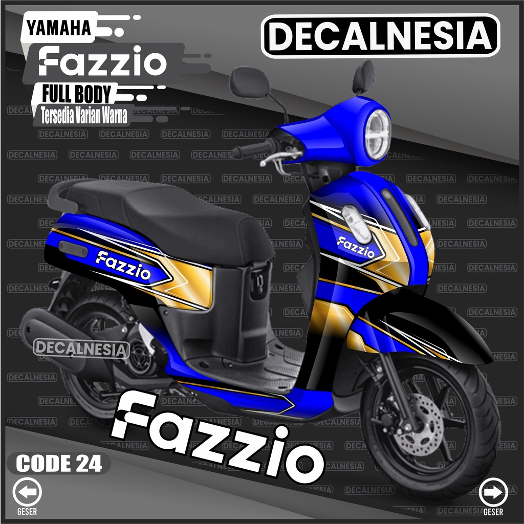 Yamaha Fazzio Decal Sticker Full Body Motorcycle Sticker Variation 2022 ...