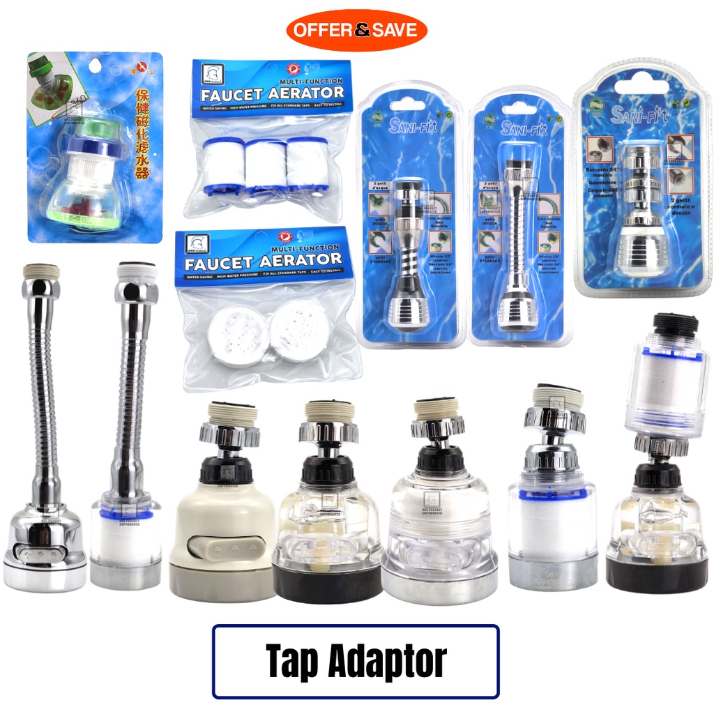 ONS 360 Rotate Swivel Water Saving Tap Aerator Diffuser Faucet Nozzle ...