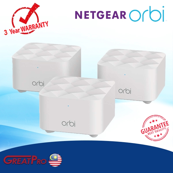 NETGEAR ORBI RBK13 AC1200 3 UNITS PACK (1 ORBI ROUTER & 2 ORBI ...