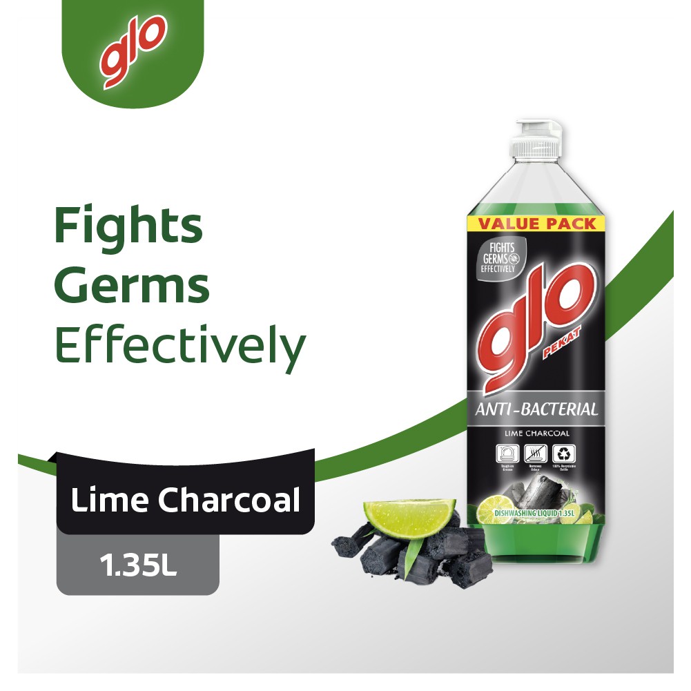 Glo Active Foam Lime Charcoal Dishwashing Liquid 1.2L | Shopee Singapore