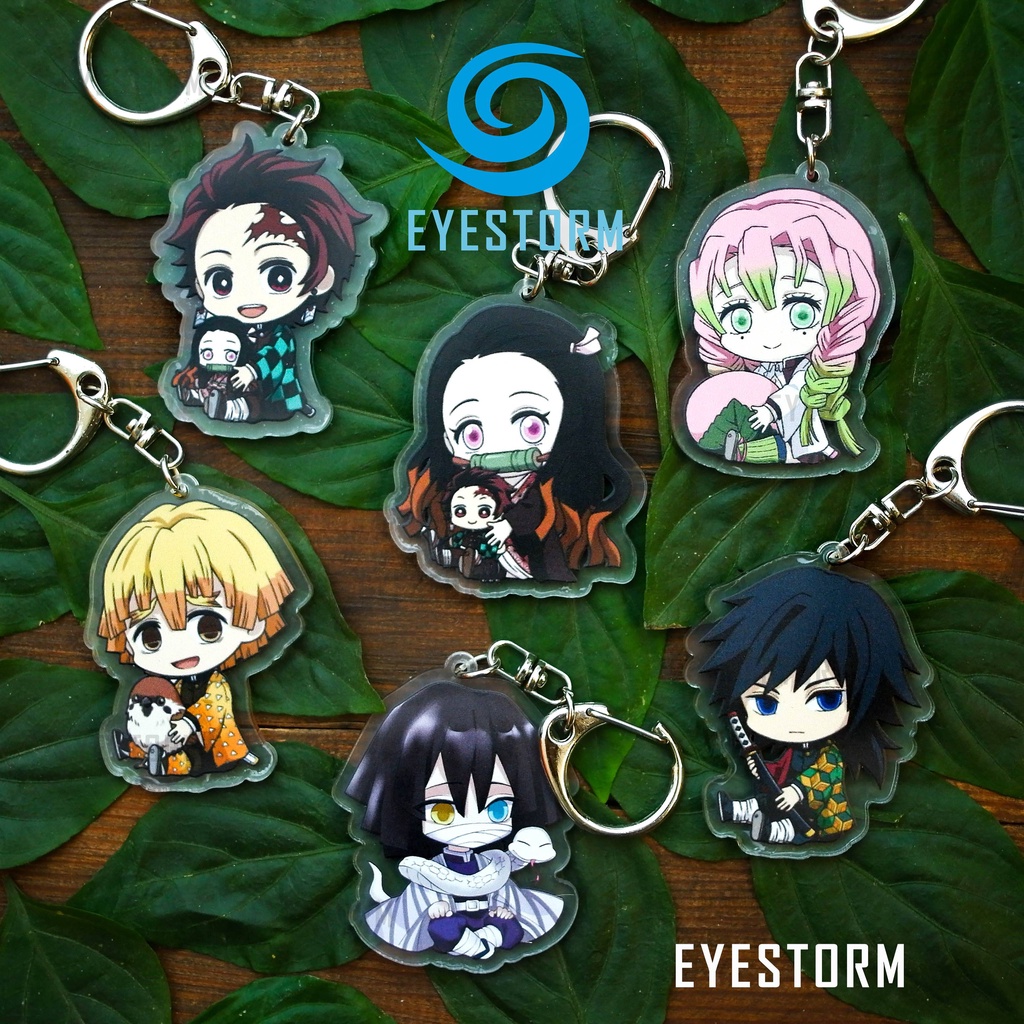 Demon Slayer Keychain - Kimetsu no Yaiba - Tanjiro, Nezuko, Zenitsu ...