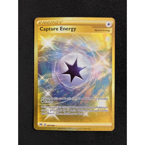 Pokemon TCG - Capture Energy - 201/189 Secret Rare Gold (NM) | Shopee ...