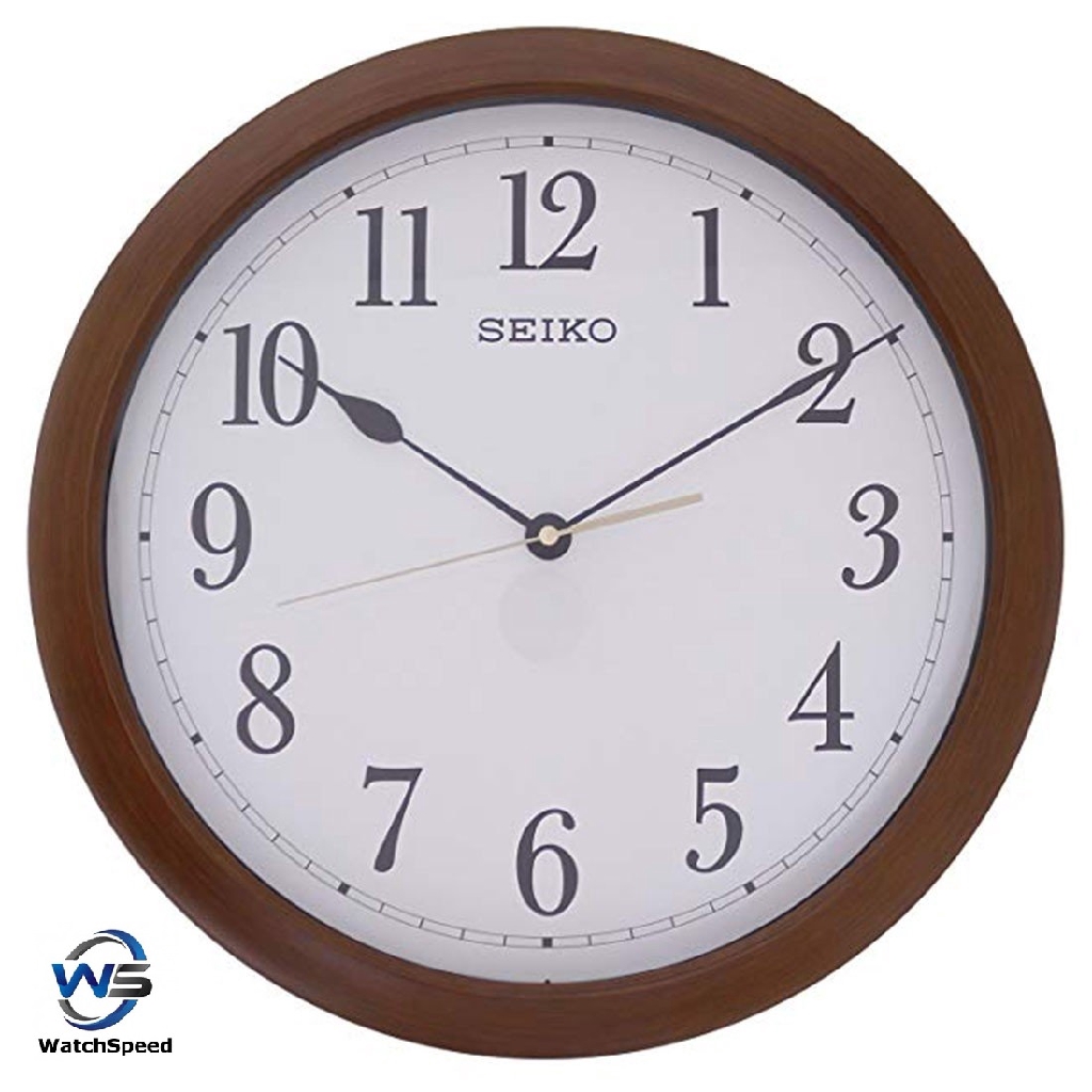 Seiko QXA598B Quiet Sweep Second Hand White Dial Analog Wall Clock ...