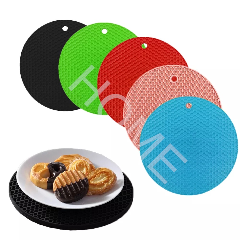 1Pcs Silicone Pot Mat Round Heat Resistant Mat Cup Rest Baking Pad ...