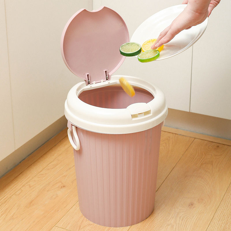 Push Trash Can Large Household Toilet with Lid Living Room and Kitchen ...